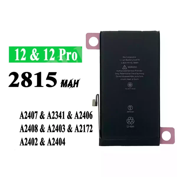互換 バッテリー A2479 対応 iPhone 12,iPhone 12pro - Online Shop
